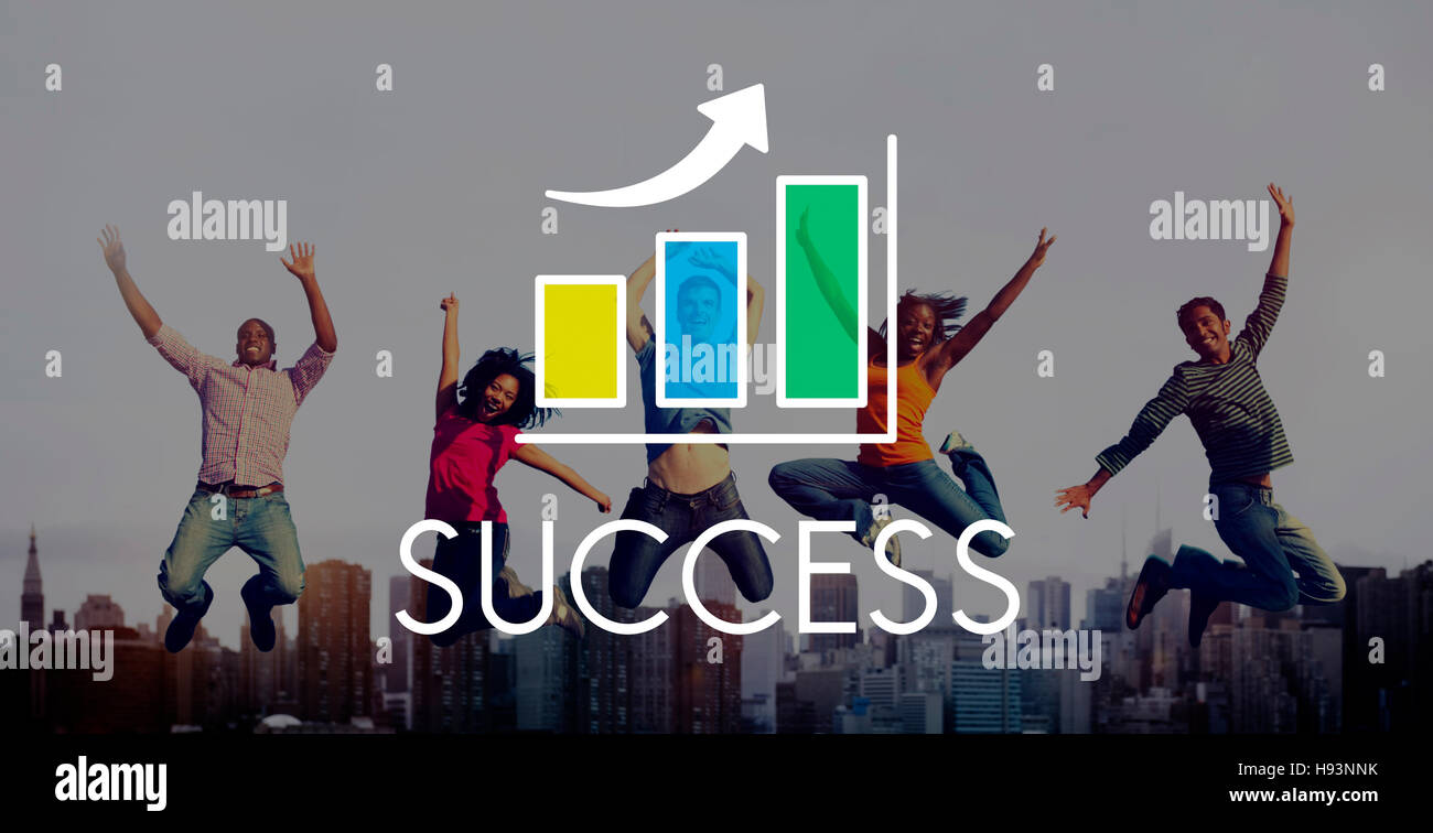 Success Increasing Bar Chart Concept Stock Photo - Alamy