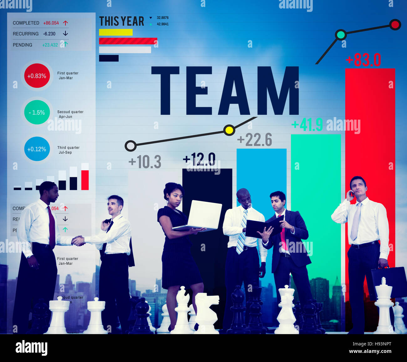 Team Teamwork Corporate Data Analysis Concept Stock Photo - Alamy