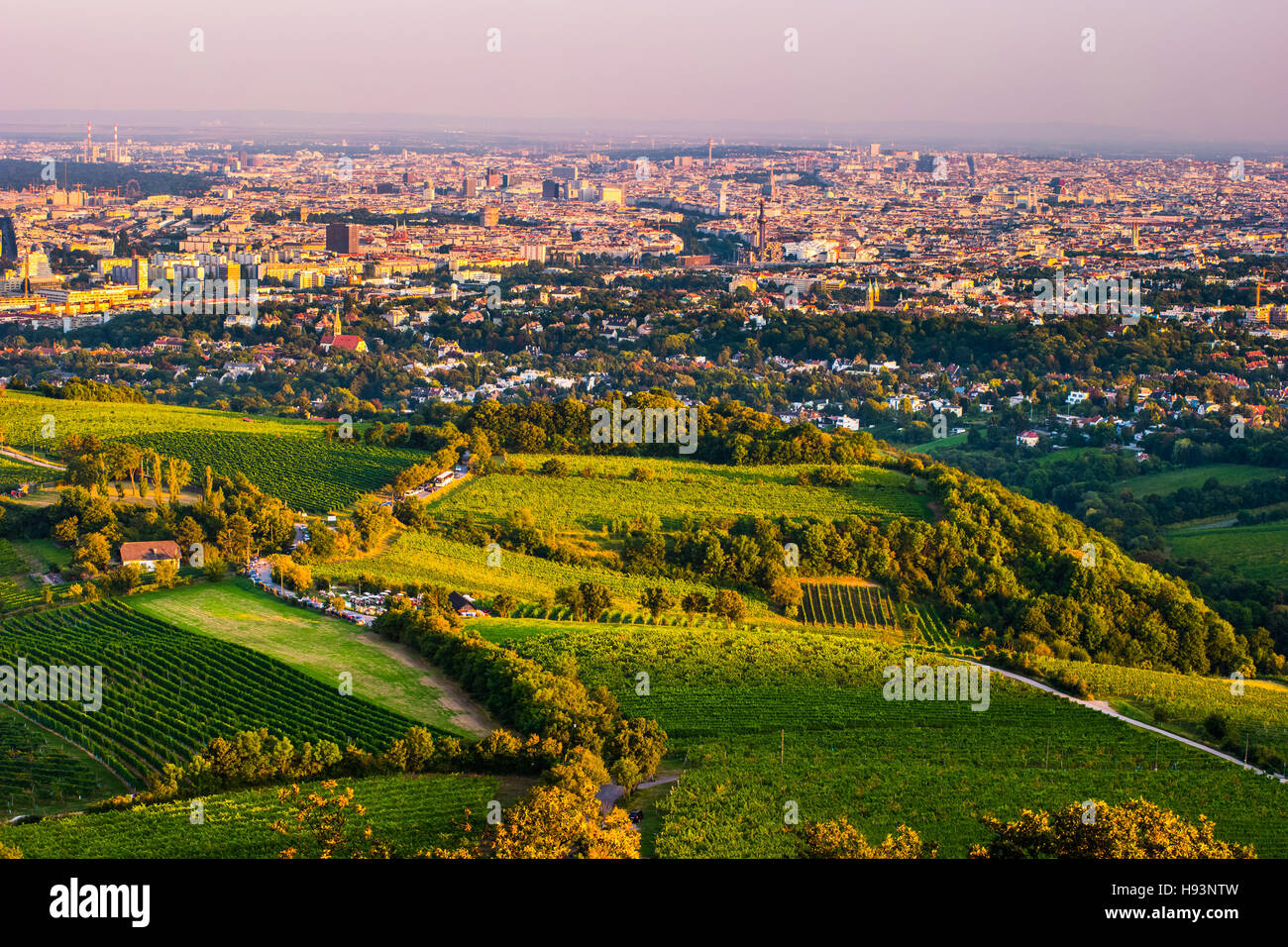 Vienna skyline and Danube River. Vienna, Austria Stock Photo - Alamy Vienna skyline and Danube River. Vienna, Austria Stock Photo - Alamy