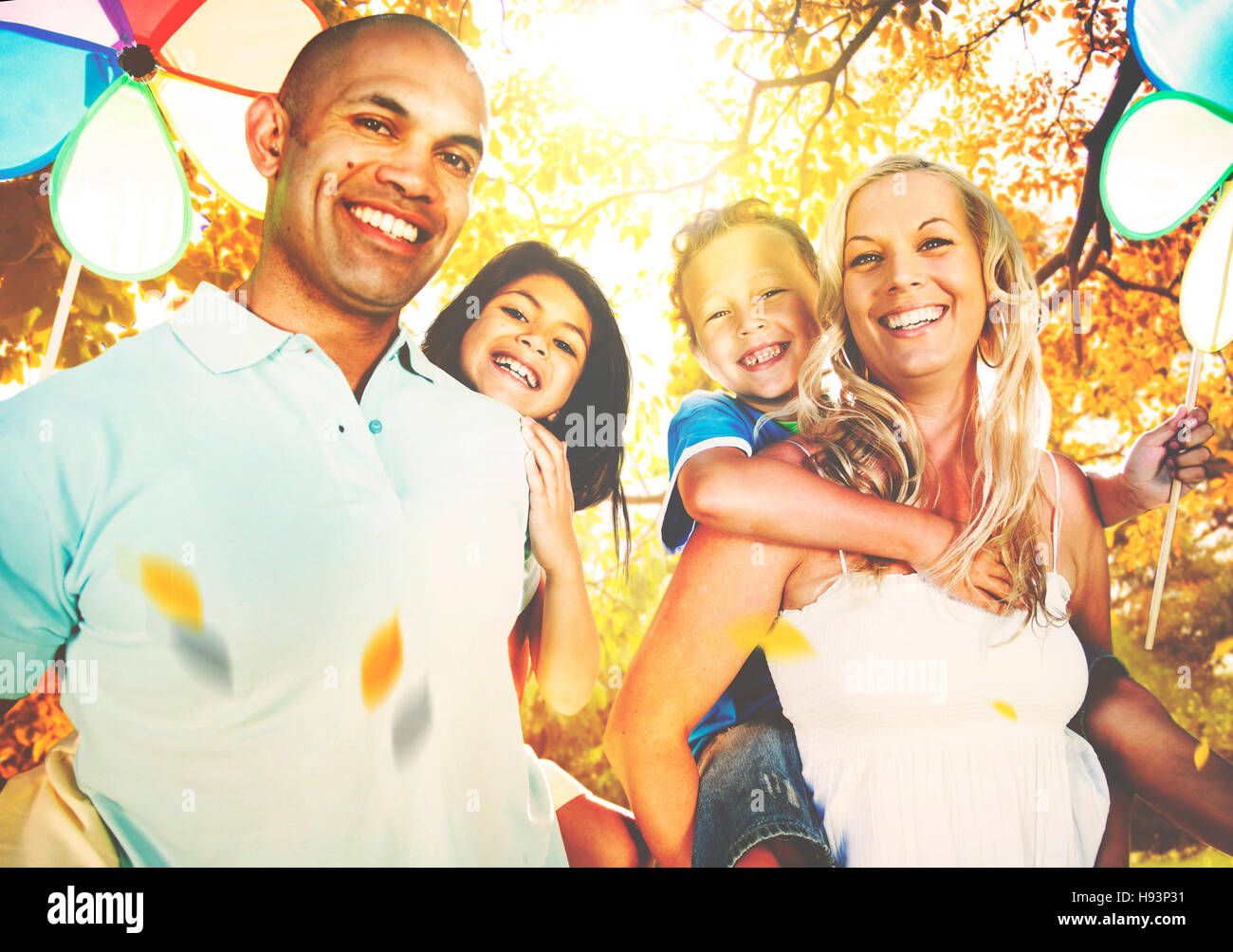 Family Parents Children Togetherness Holiday Concept Stock Photo - Alamy