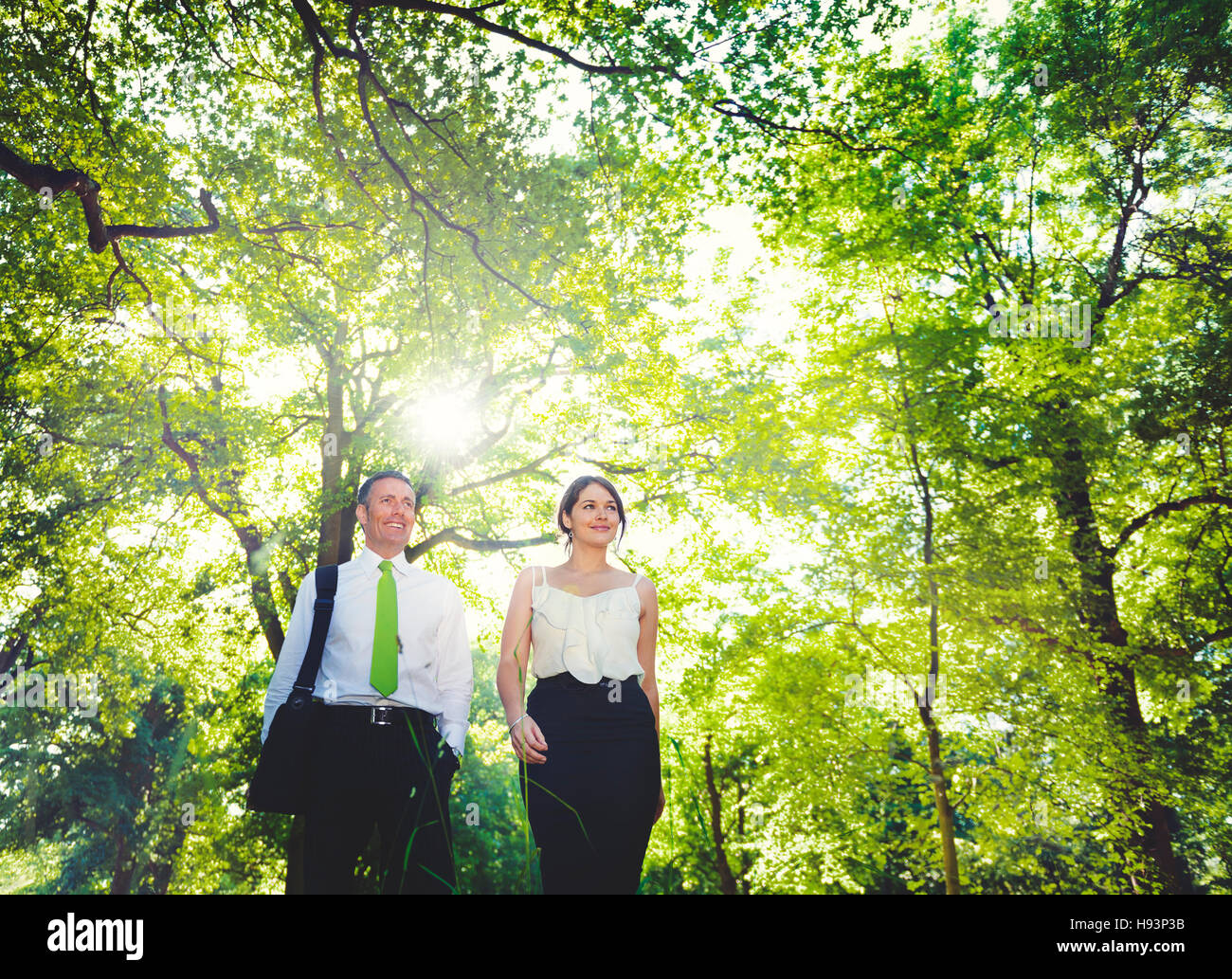 Green Business Couple Partnership Team Concept Stock Photo - Alamy