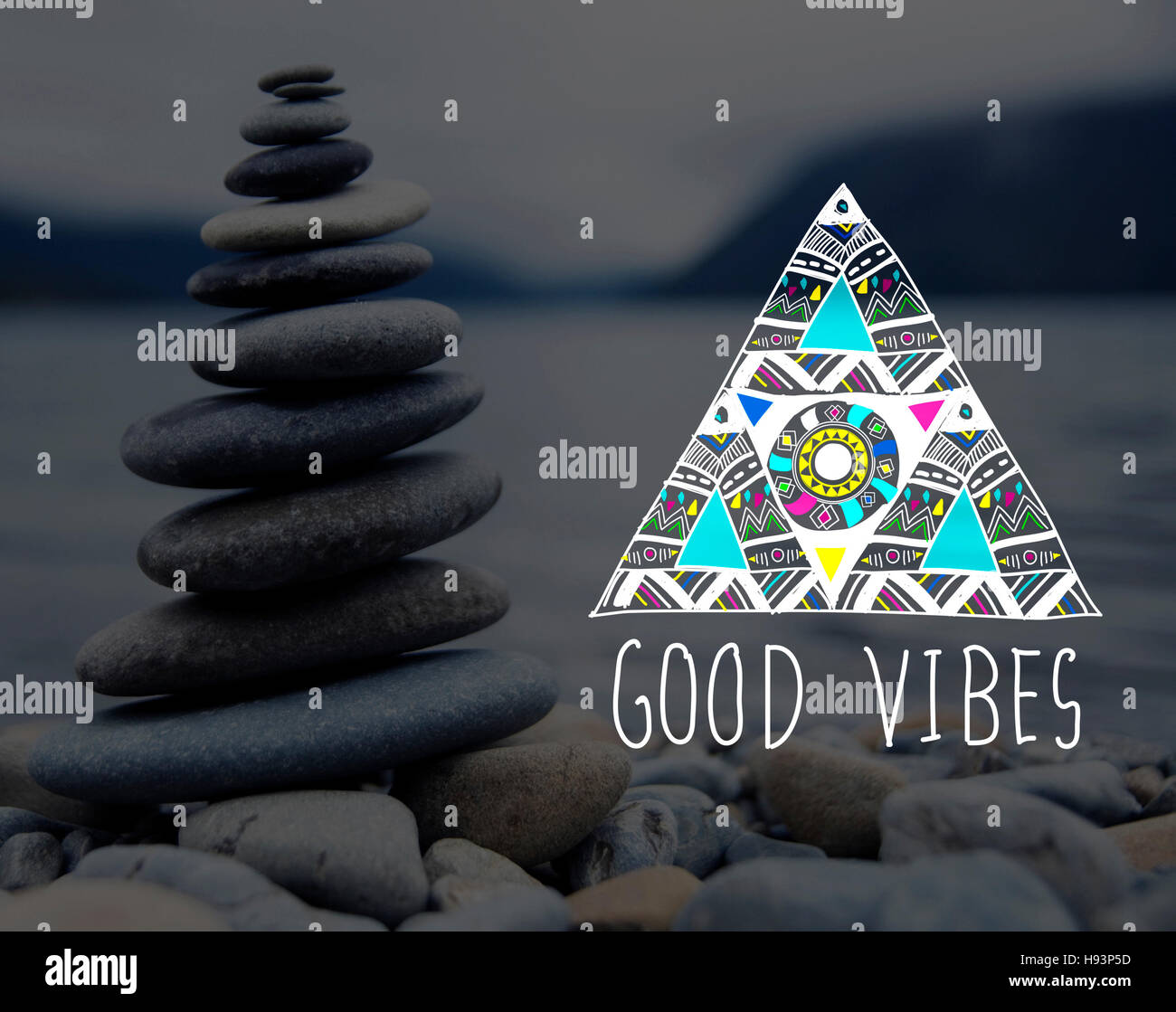 Good Vibes Positive Thinking Optimistic Concept Stock Photo - Alamy