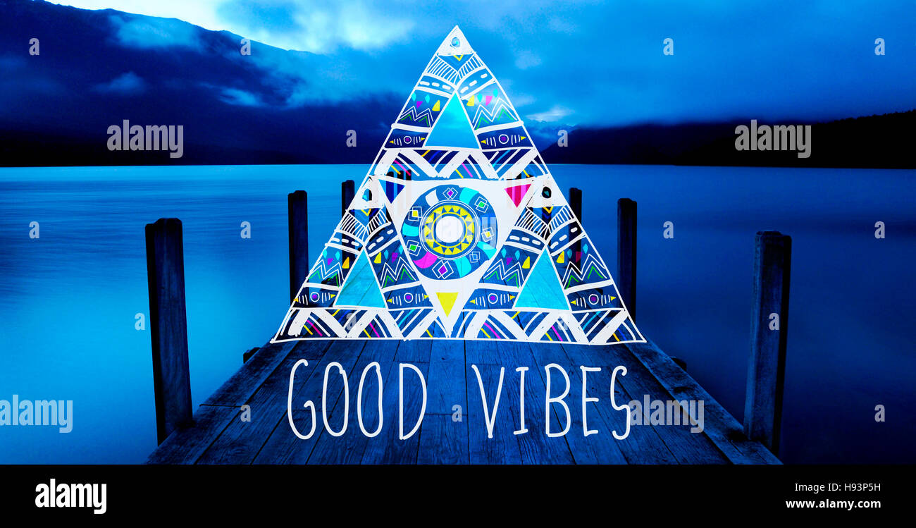 Good Vibes Positive Thinking Optimistic Concept Stock Photo - Alamy