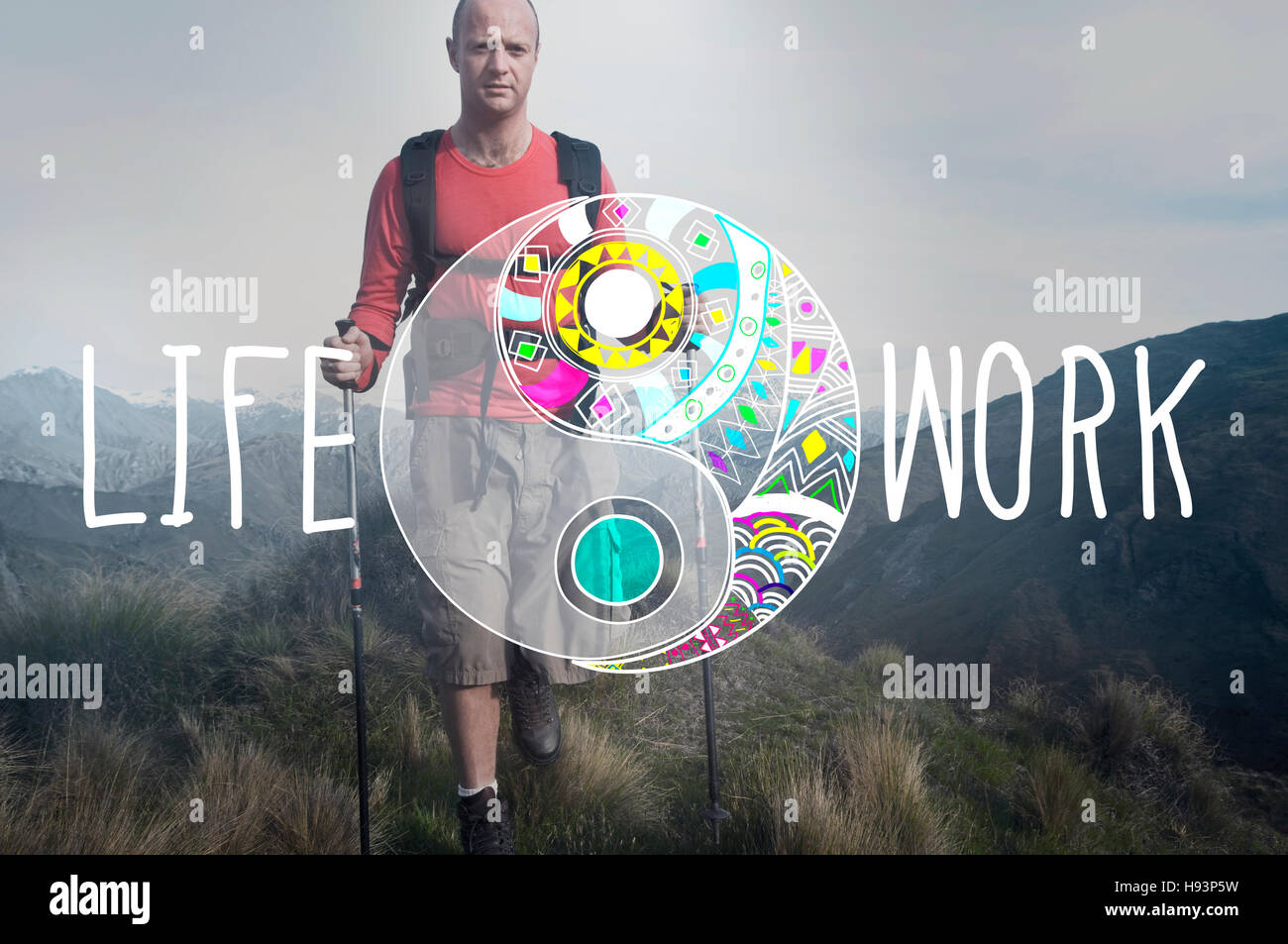 Life Work Balance Stability Wellbeing Concept Stock Photo - Alamy