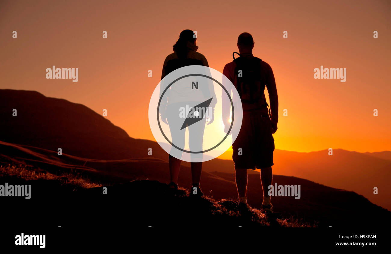 Compass Direction Navigation Adventure Instrument Concept Stock Photo ...