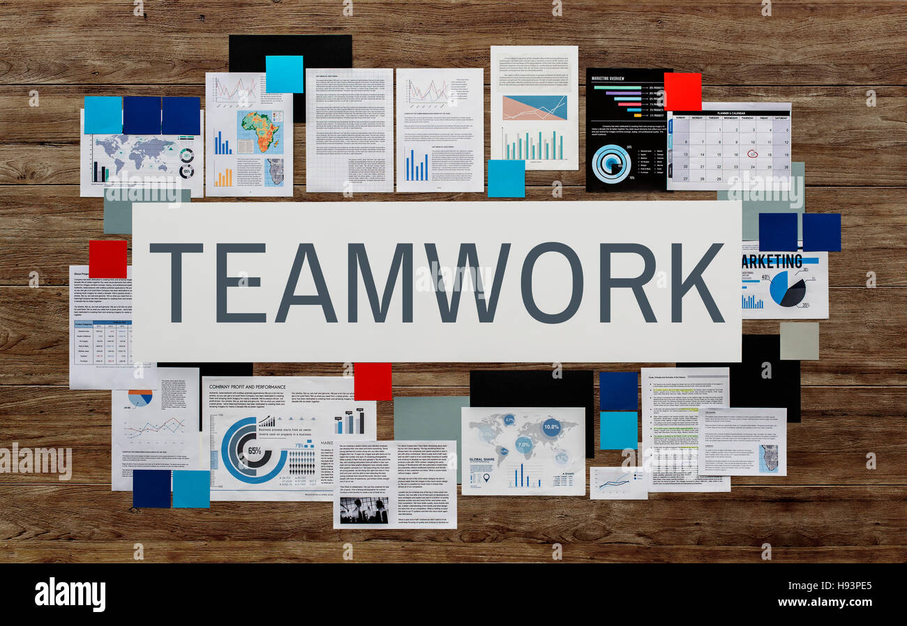 Teamwork Team Partnership Collaboration Concept Stock Photo - Alamy