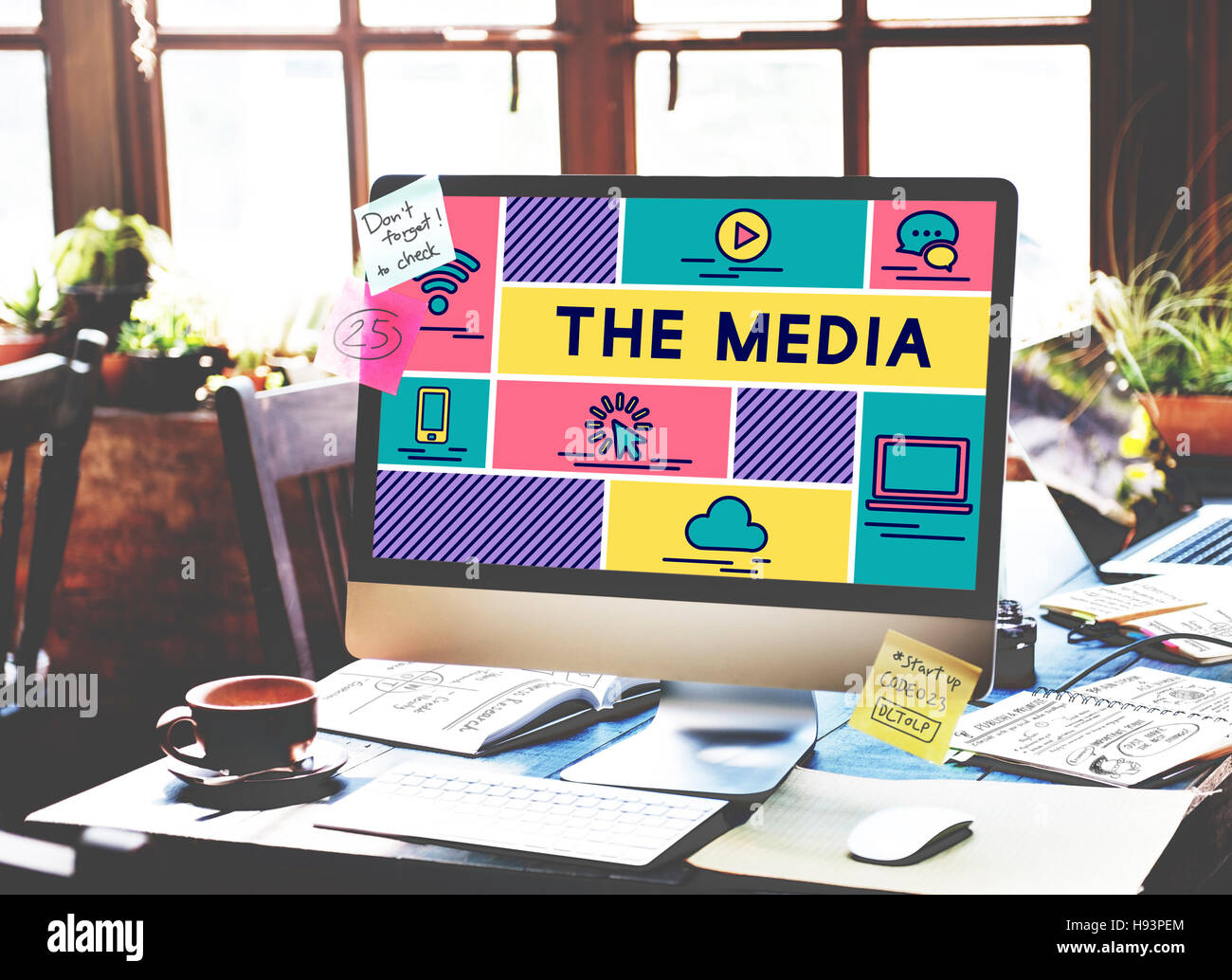 Media Computer Communication Intrnet Information Concept Stock Photo ...