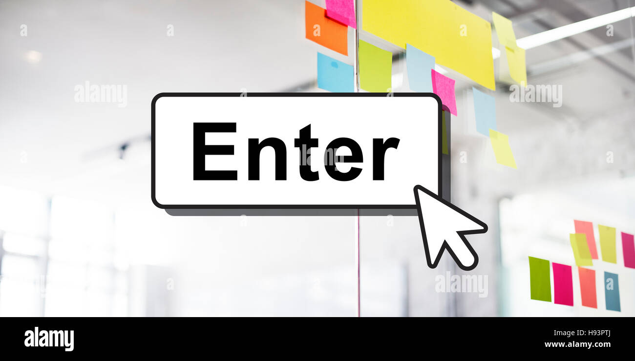 Enter Click Open Load Page Concept Stock Photo - Alamy