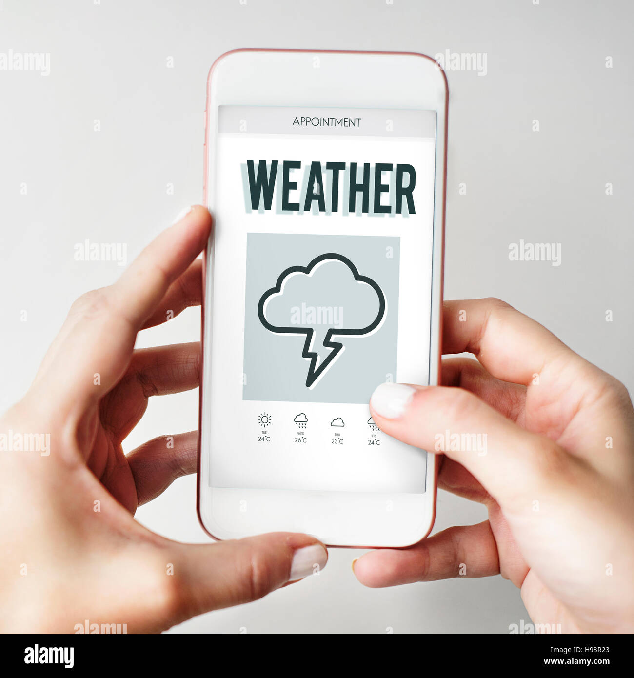 Forecast Overcast Weather Report Concept Stock Photo - Alamy