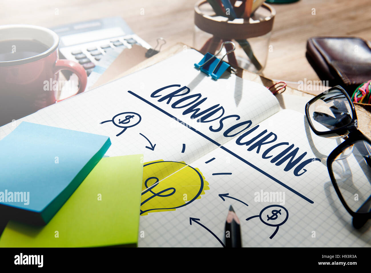 Crowdsourcing Collaboration Content Information Concept Stock Photo - Alamy