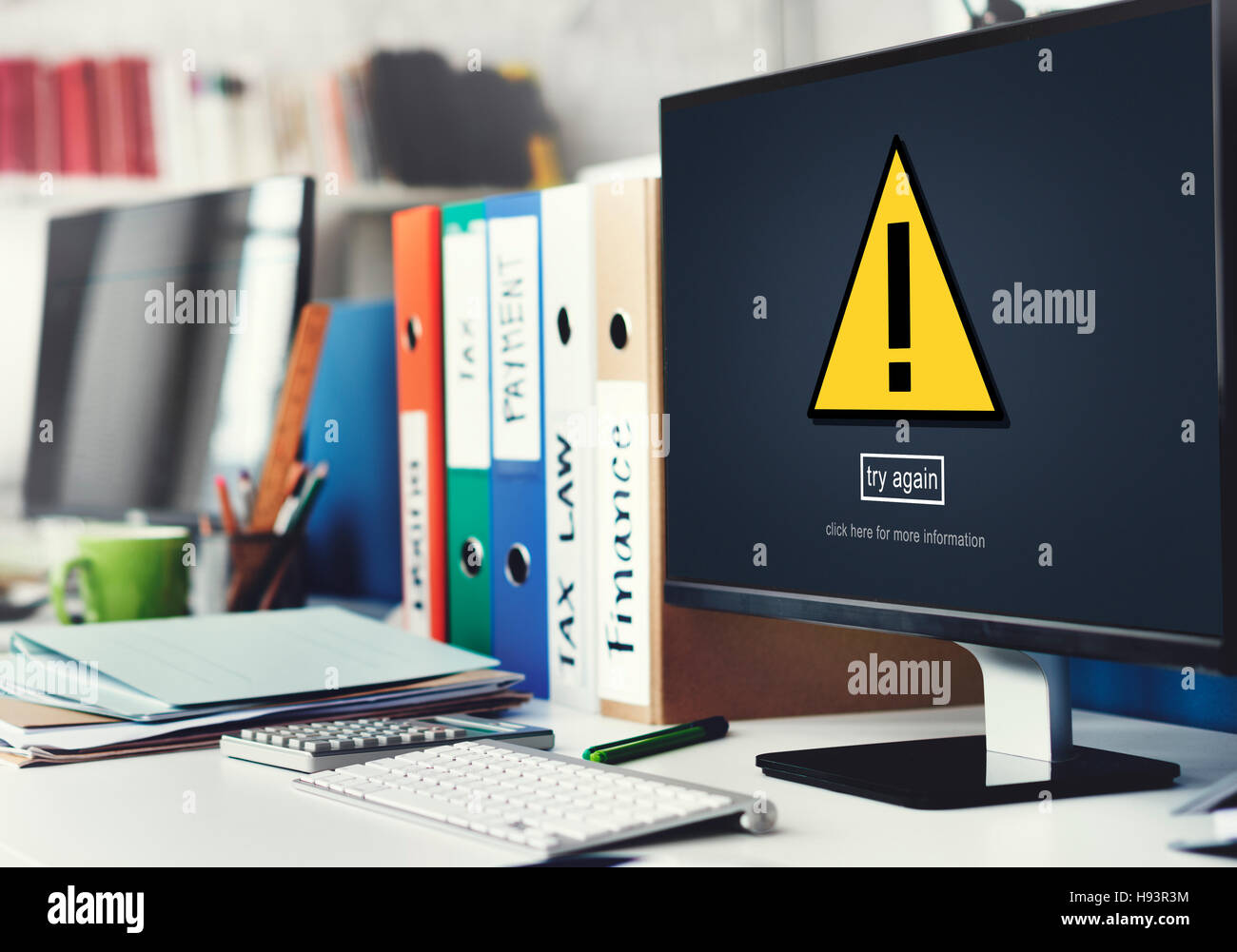 Warning Problem Spam Threat Online Website Concept Stock Photo - Alamy