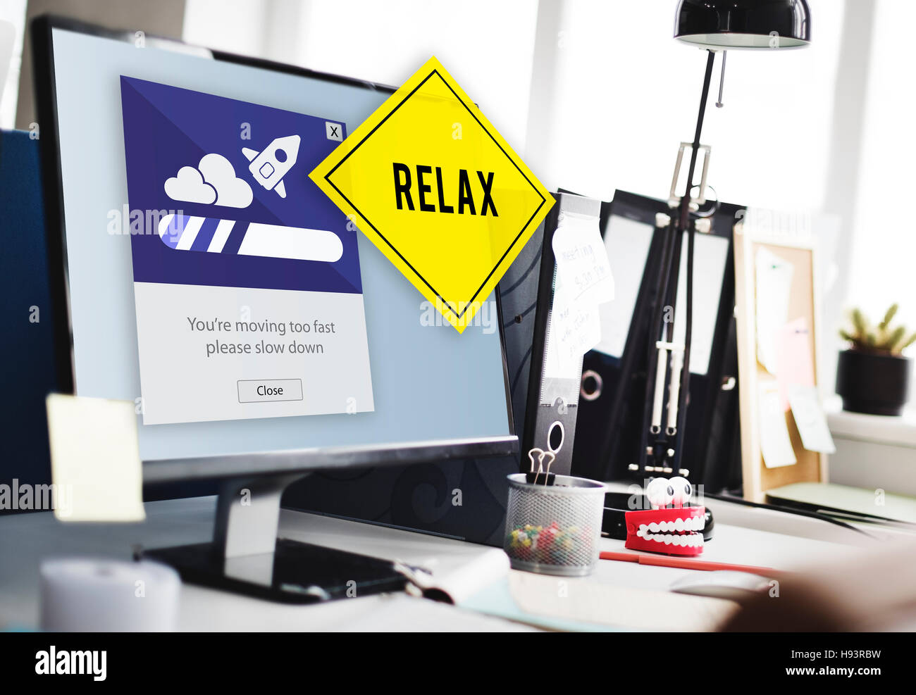 Keep Calm Reduce Speed Relax Slow Down Concept Stock Photo - Alamy