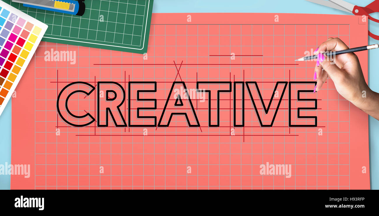 Creative Ideas Design Draft Graphic Concept Stock Photo - Alamy