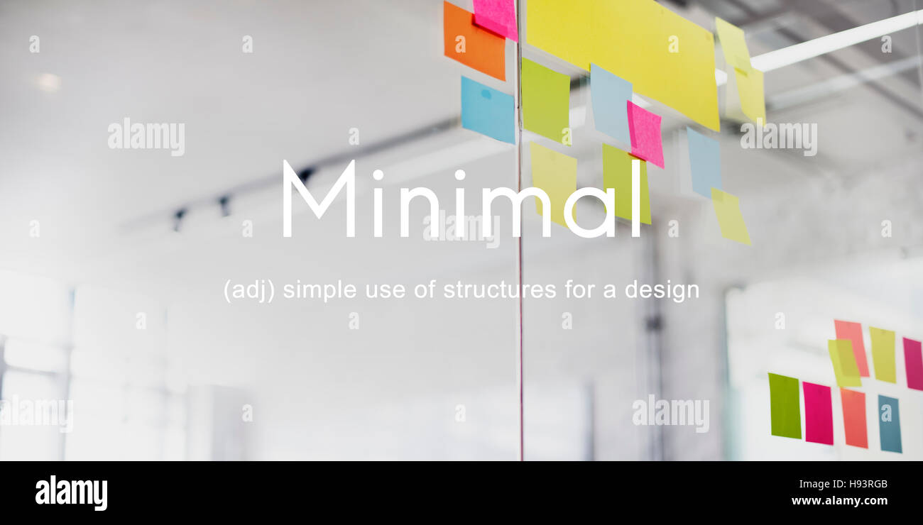 Minimal Simplicity Easiness Minimalist Simple Concept Stock Photo - Alamy