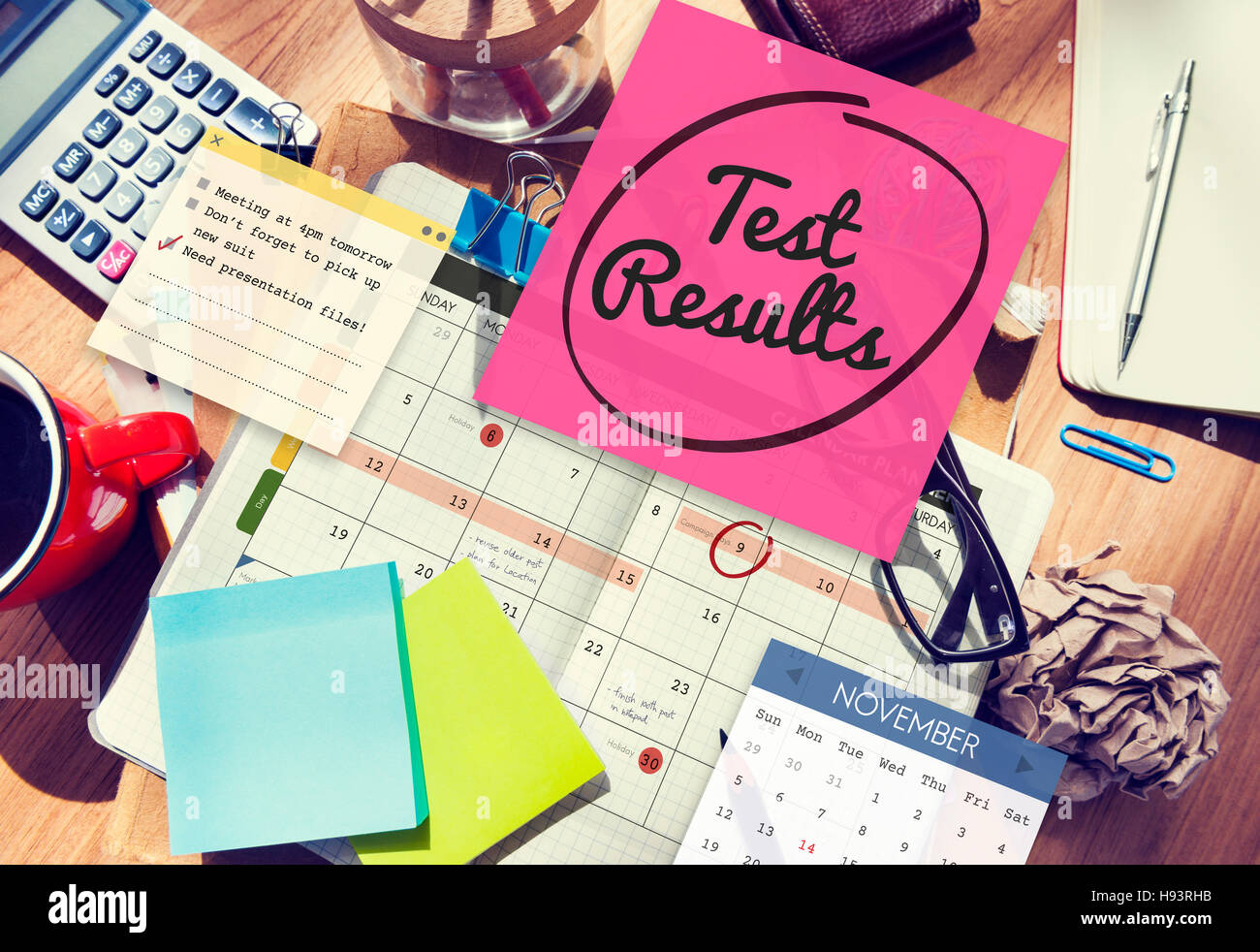 Test Results Report Research Examination Concept Stock Photo - Alamy