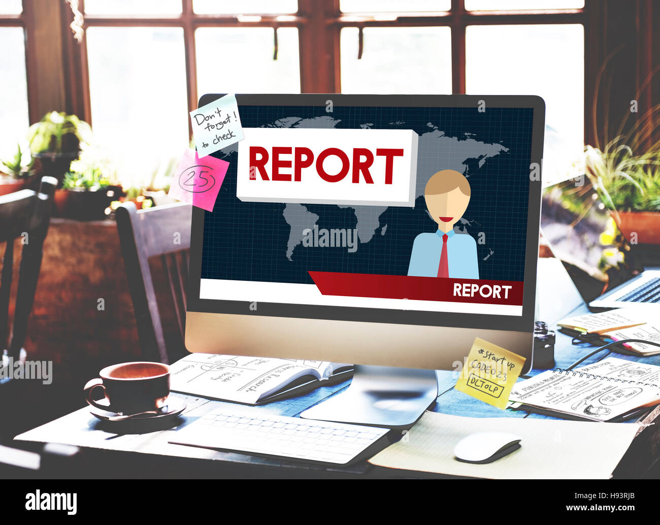 Report Presentation Information Research News Concept Stock Photo - Alamy
