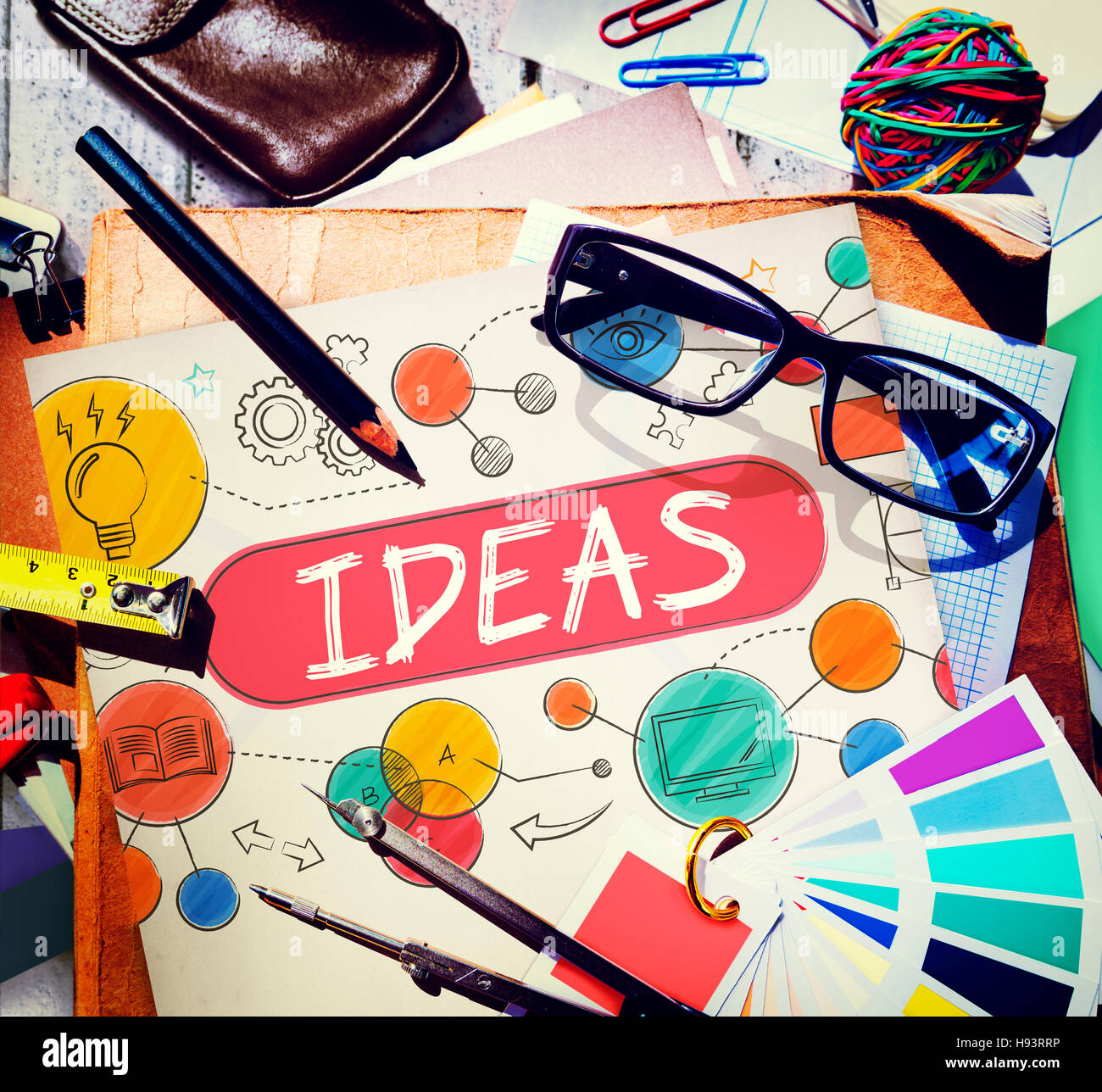 Ideas Mission Imagination Icons Vision Concept Stock Photo - Alamy