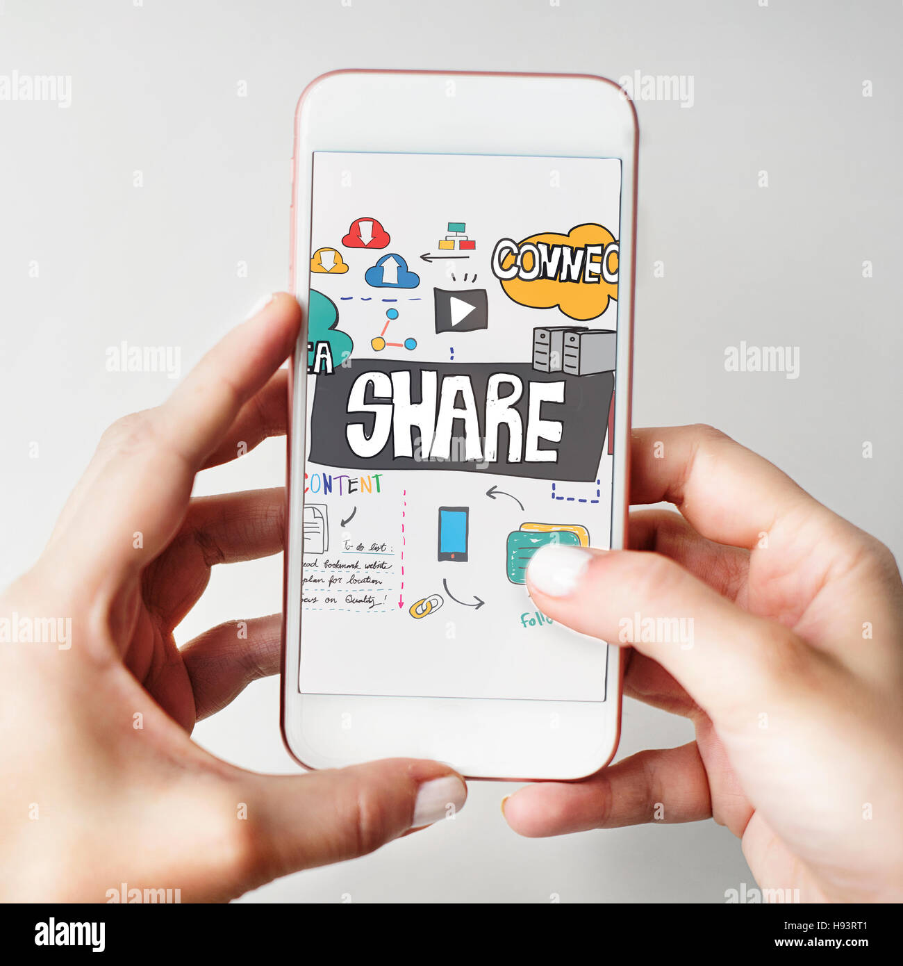 Share Sharing Communication Feedback Connect Concept Stock Photo - Alamy
