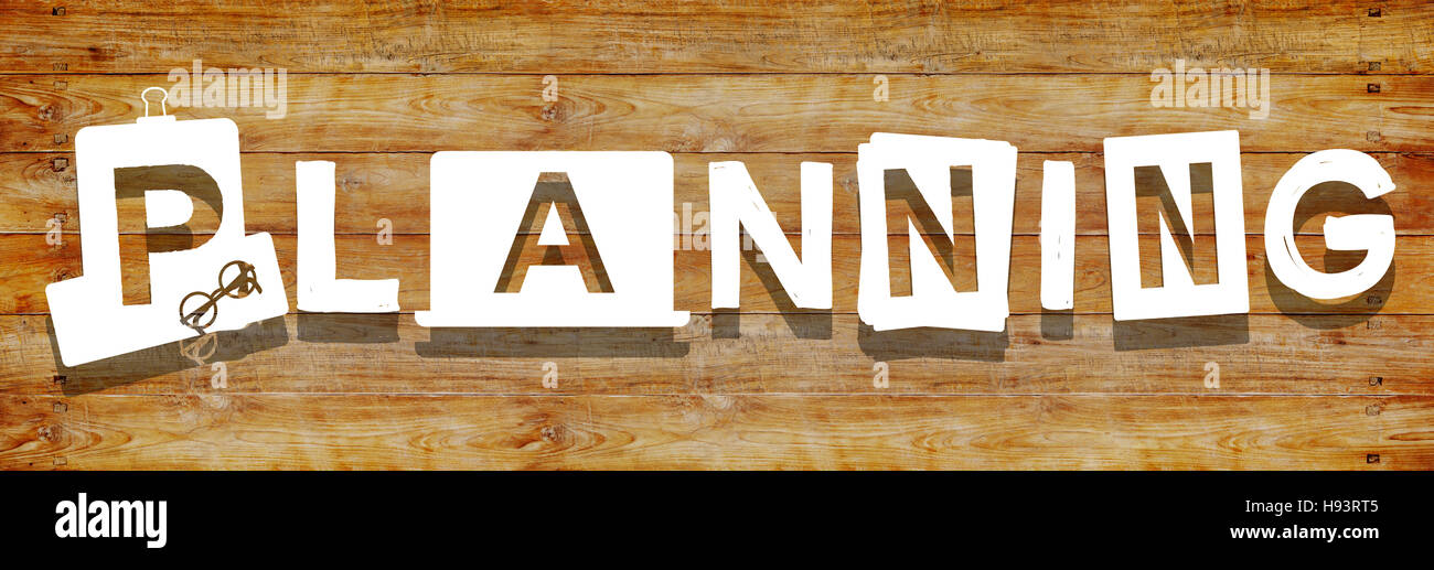 Planning Colorful Word Plan Strategy Business Concept Stock Photo - Alamy