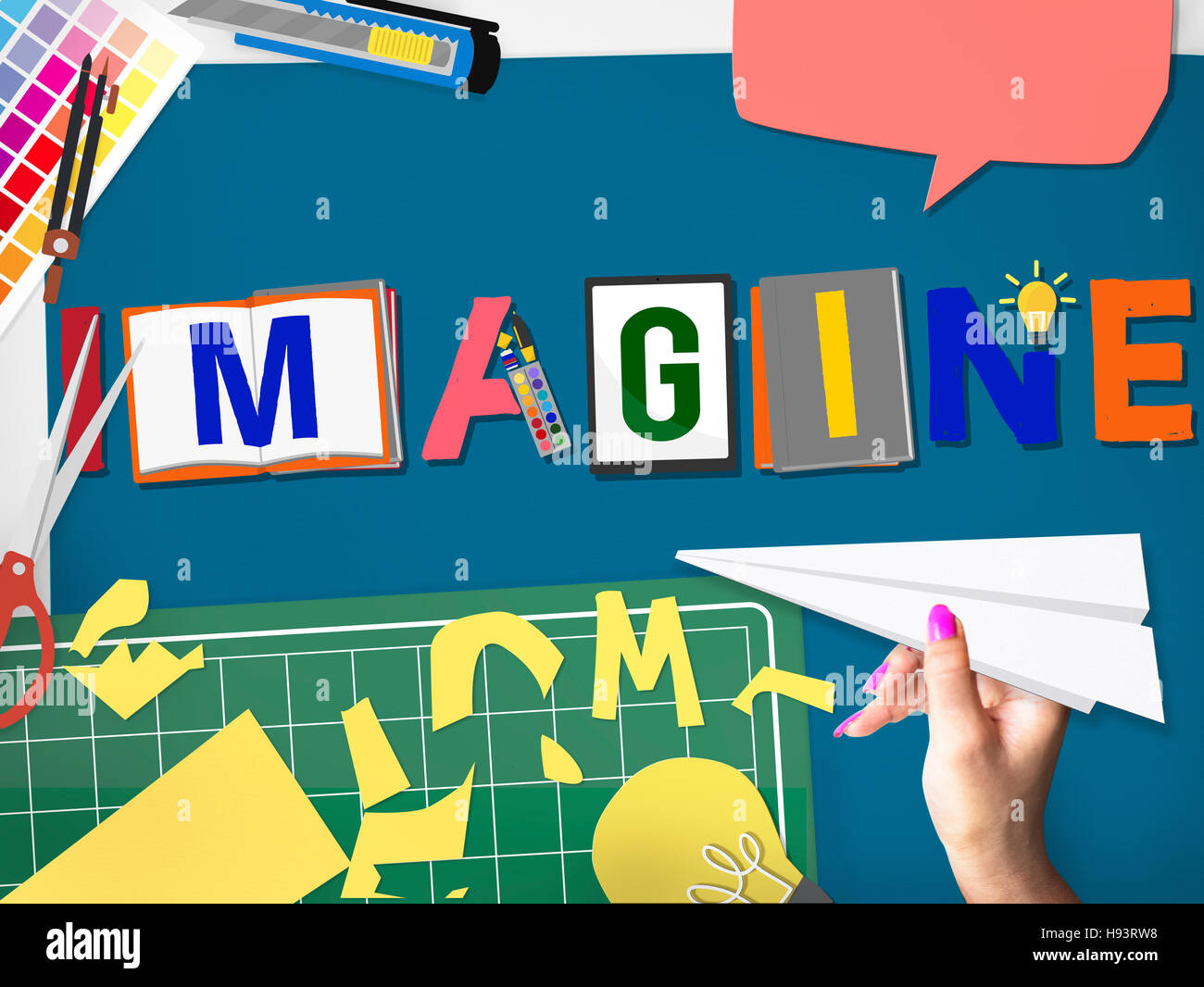 Imagine creative thinking vision dream hi-res stock photography and ...