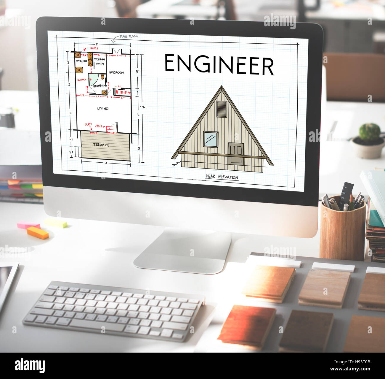 Engine Engineer Engineering Machine Occupation Concept Stock Photo - Alamy