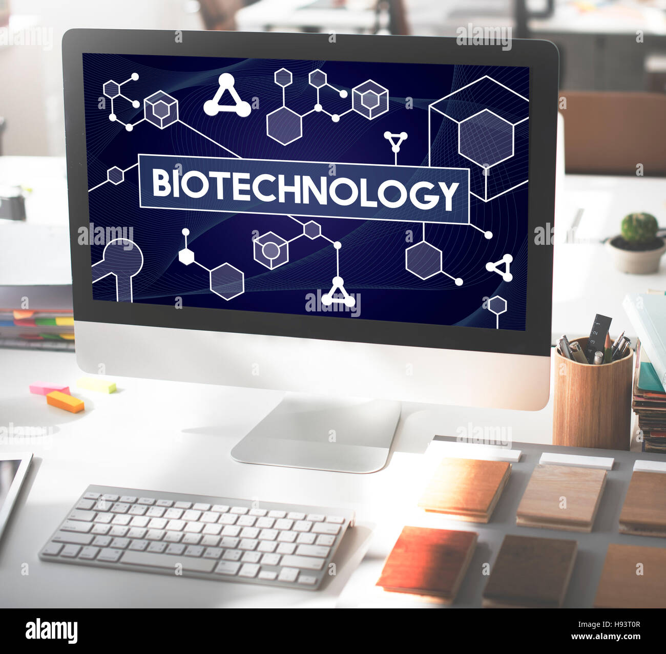 Biotechnology DNA Cell Molecule Experiment Research Concept Stock Photo ...