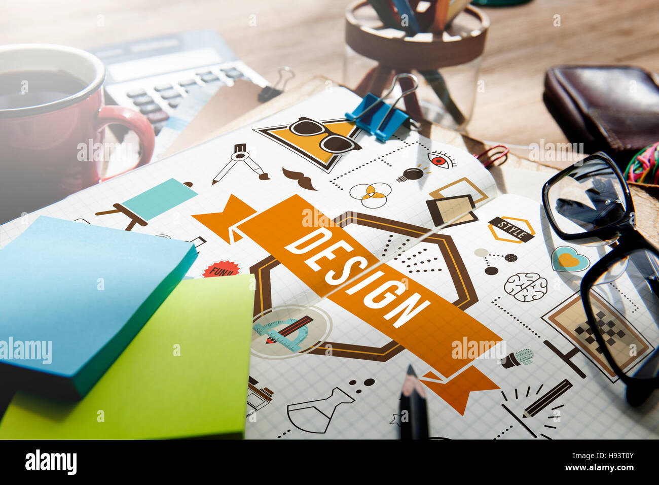 Design Creative Ideas Model Planning Sketch Concept Stock Photo - Alamy