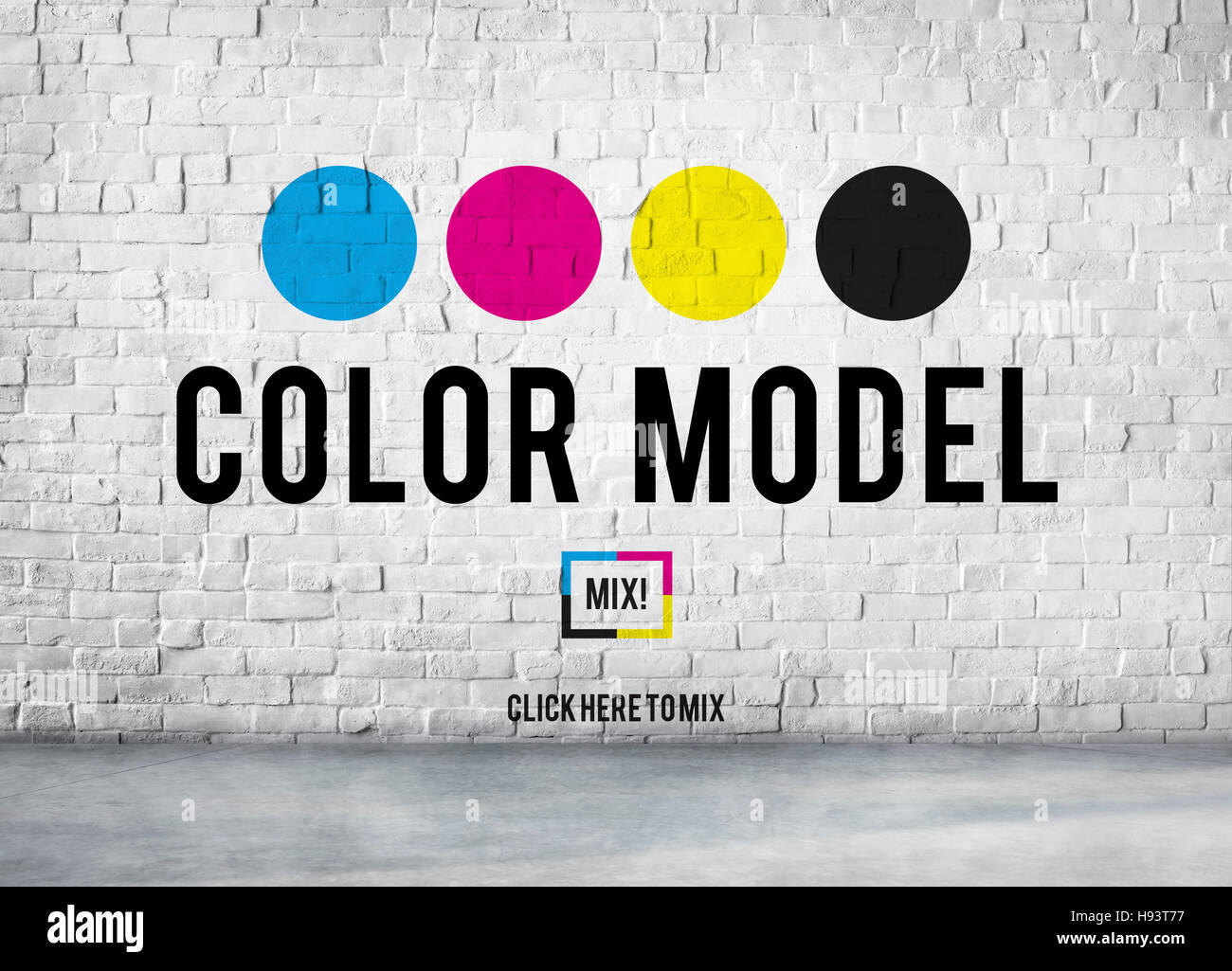 Color Printing Ink Color Model CMYK Concept Stock Photo - Alamy