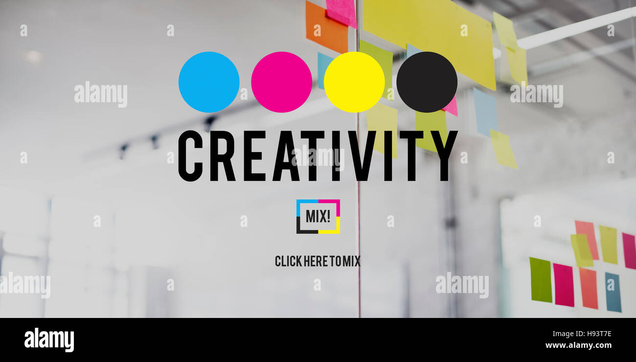 Creativity Color Imagination Creating Process Concept Stock Photo - Alamy