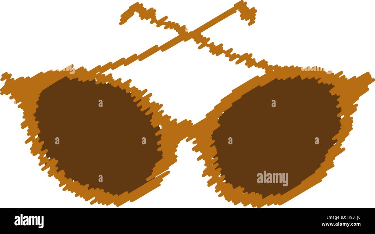 sunglasses modern style drawing isolated icon Stock Vector Image & Art ...