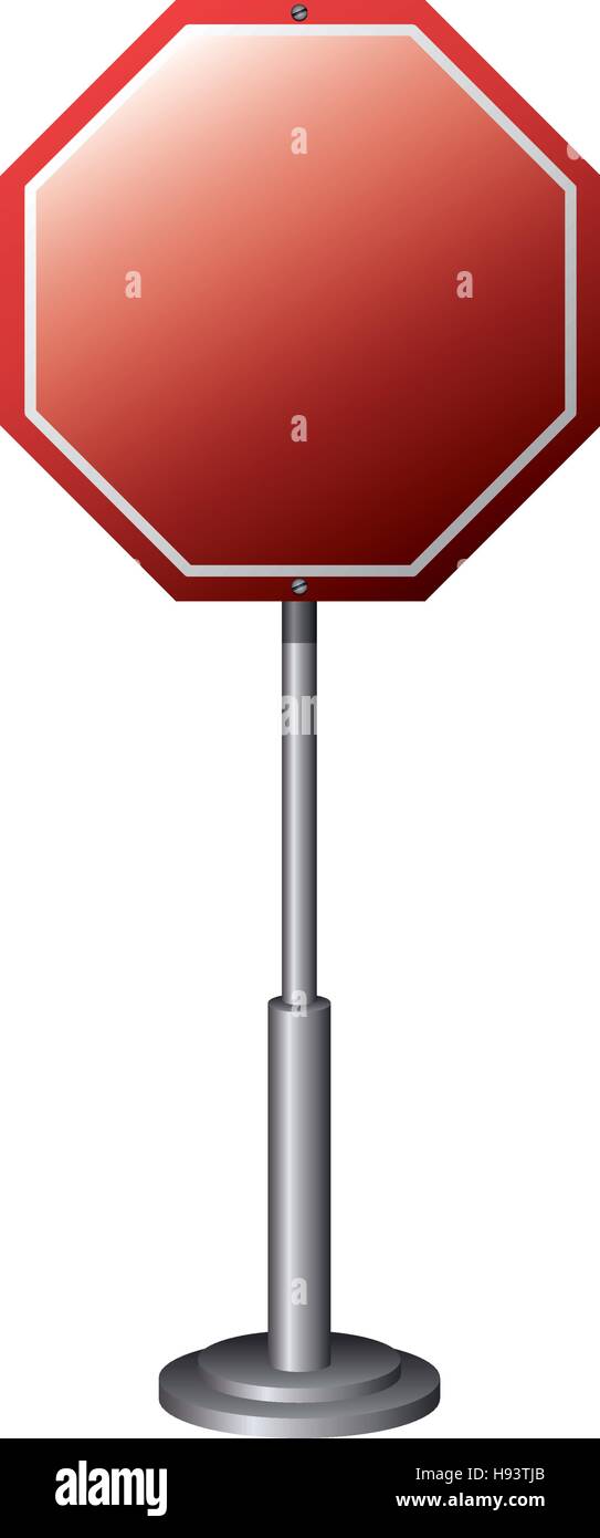 red road sign icon. Street information warning and guide theme ...