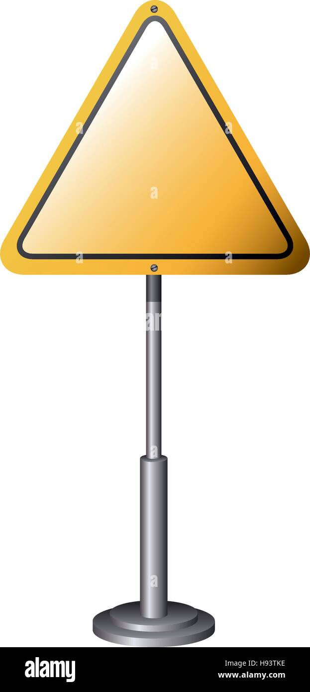 Yellow road sign icon. Street information warning and guide theme ...