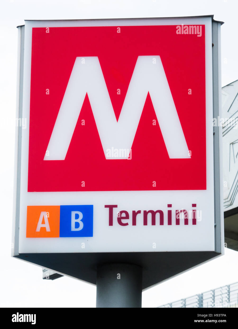 Rome metro station Termini - the central train station of Rome Stock ...