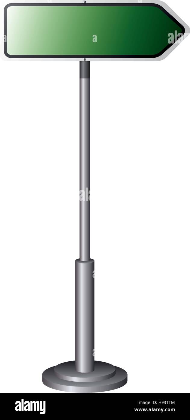 Green road sign icon. Street information warning and guide theme ...