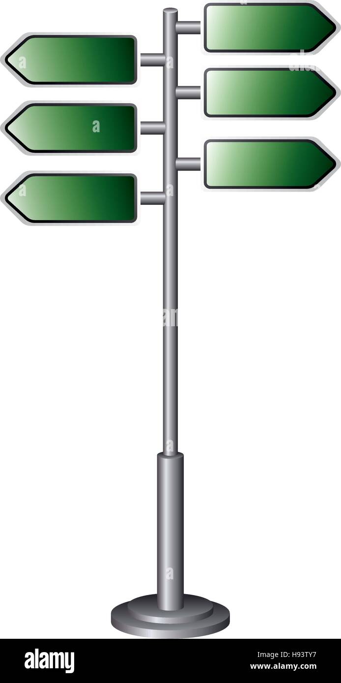 Green road sign icon. Street information warning and guide theme ...