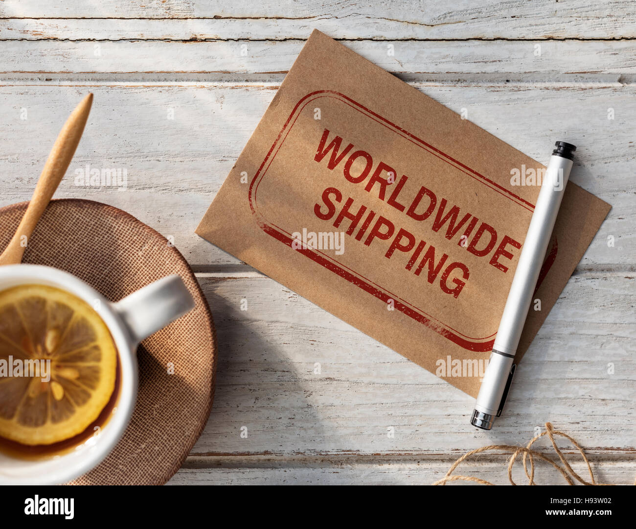 Worldwide Shipping Delivery Express Grpahic Concept Stock Photo - Alamy