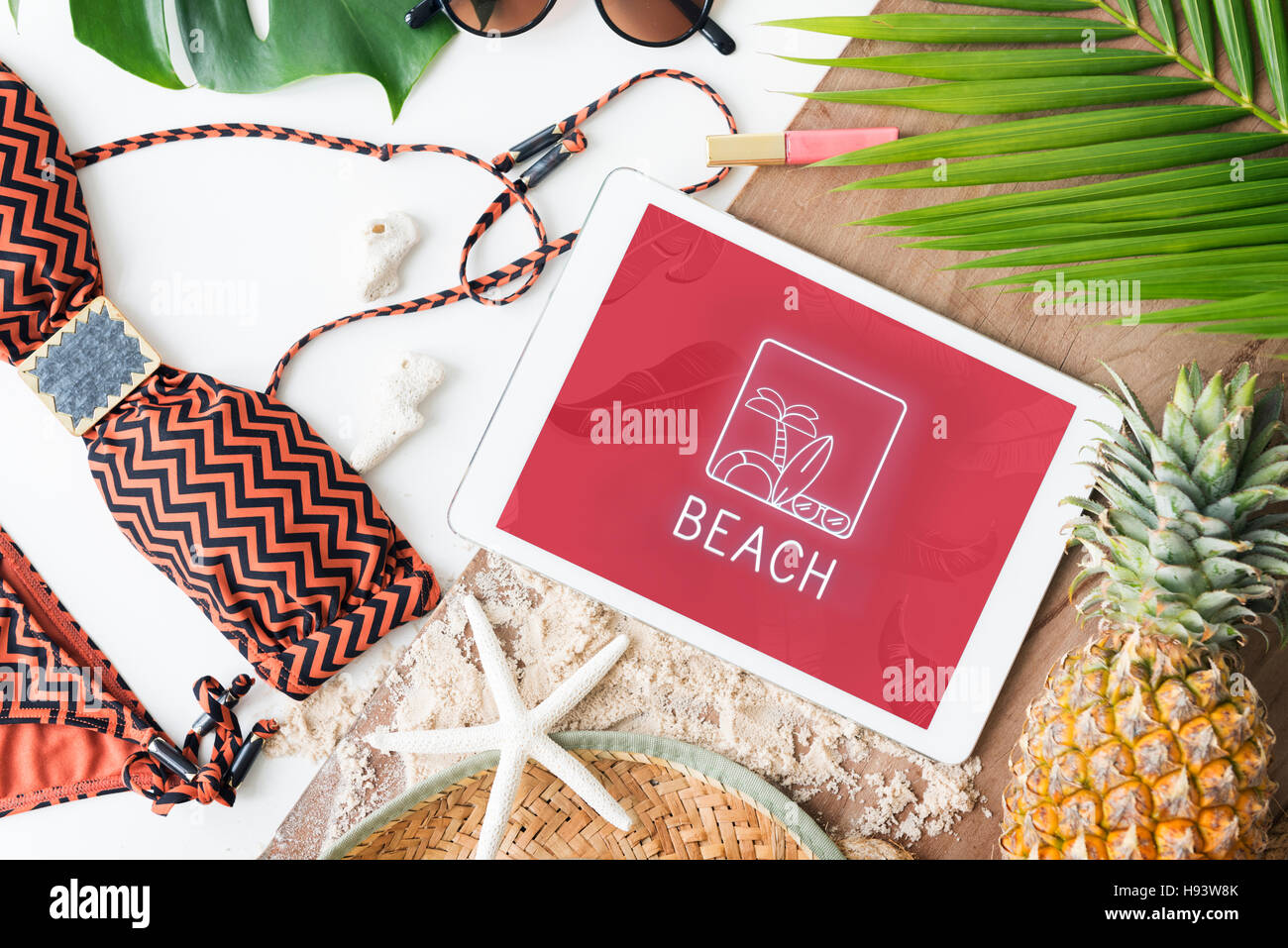 Summer Beach Sea Coast Graphics Concept Stock Photo - Alamy