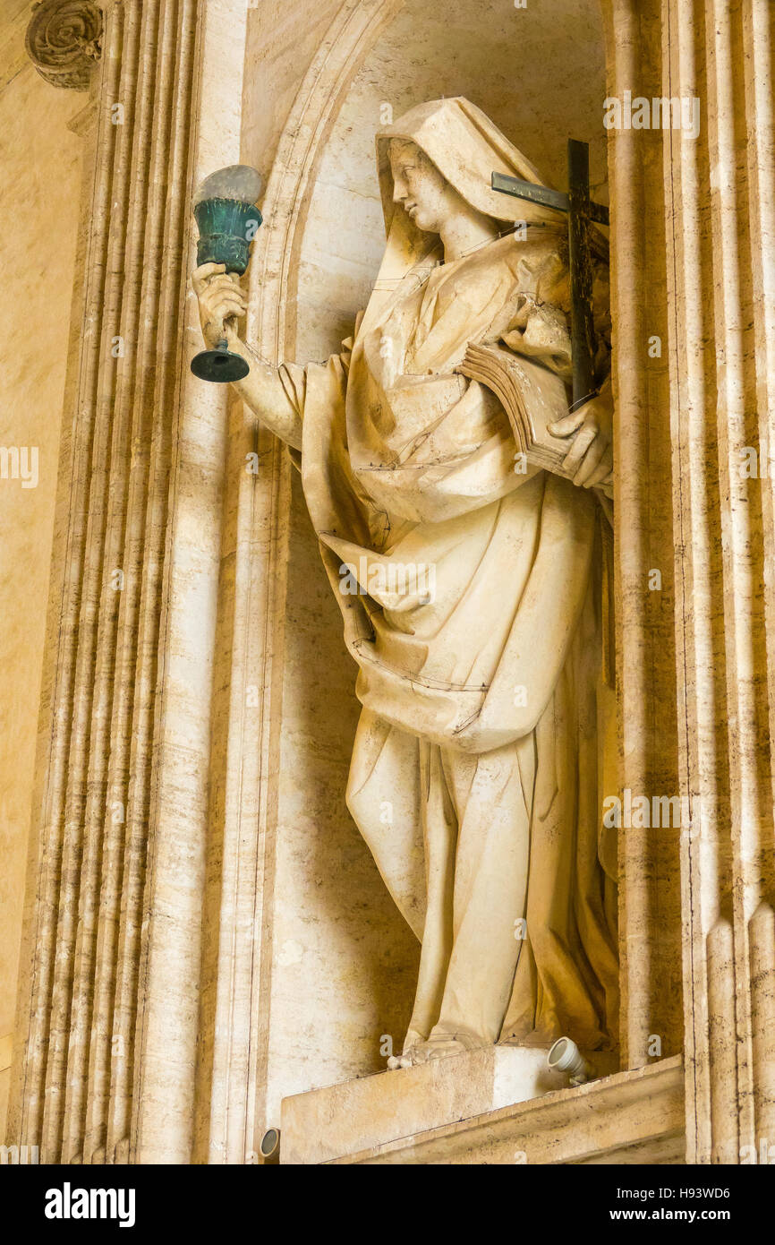 Beautiful statues at Saint Peter s Basilica in Rome at the Vatican ...