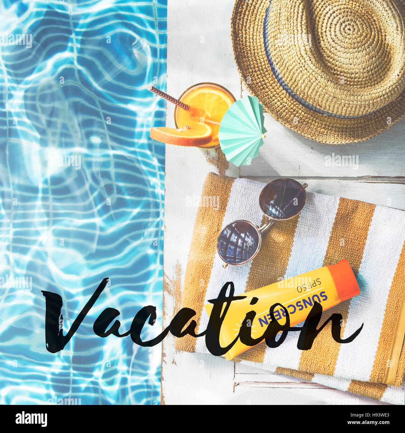 Summer Break Holiday Rest Vacation Concept Stock Photo - Alamy