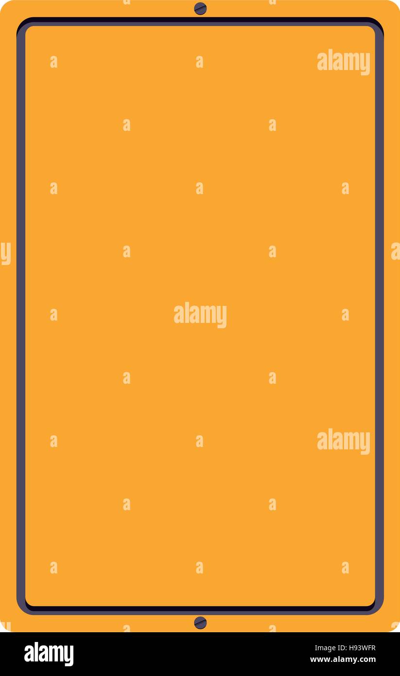 Yellow road sign icon. Street information warning and guide theme ...