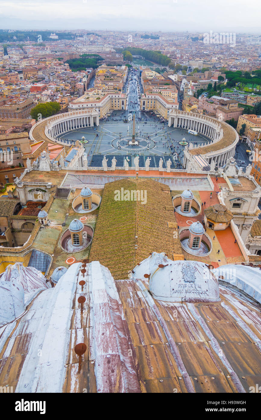 Beautiful Vatican City with St Peters Square - aerial view from the top ...