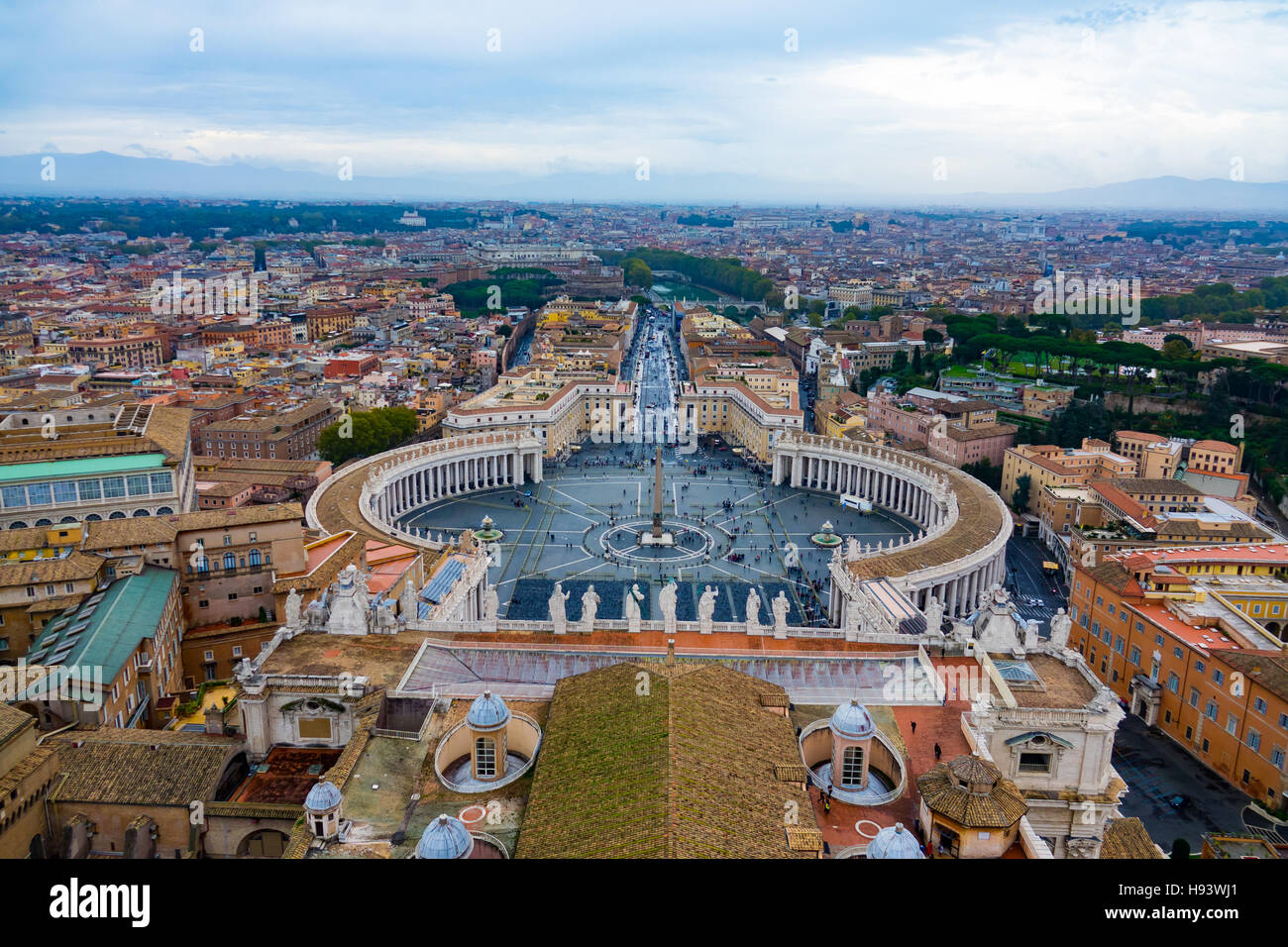 Beautiful Vatican City with St Peters Square - aerial view from the top ...