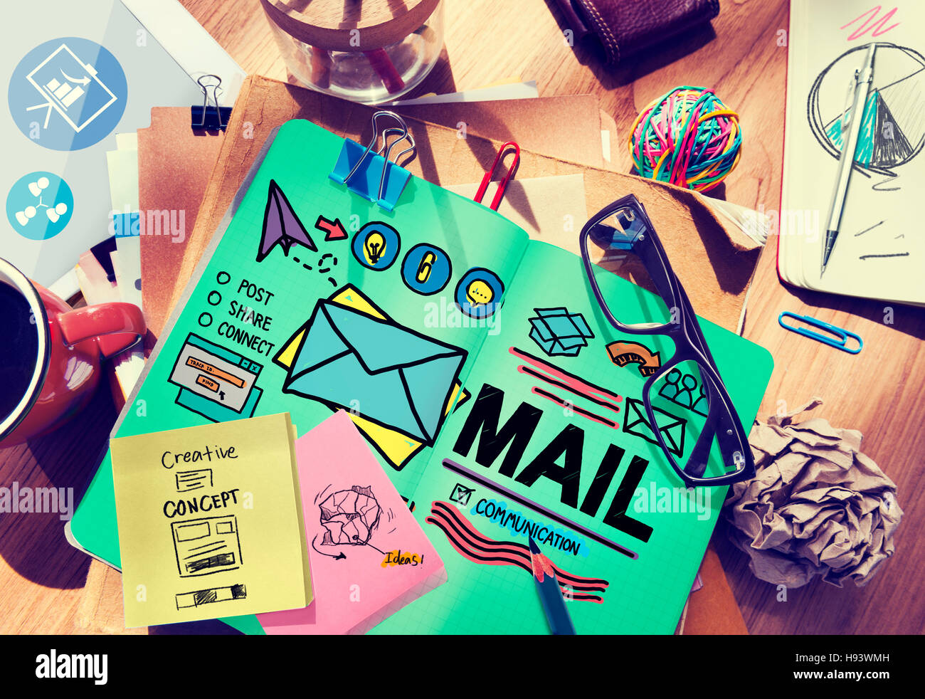 Mail Message Inbox Letter Communication Concept Stock Photo - Alamy