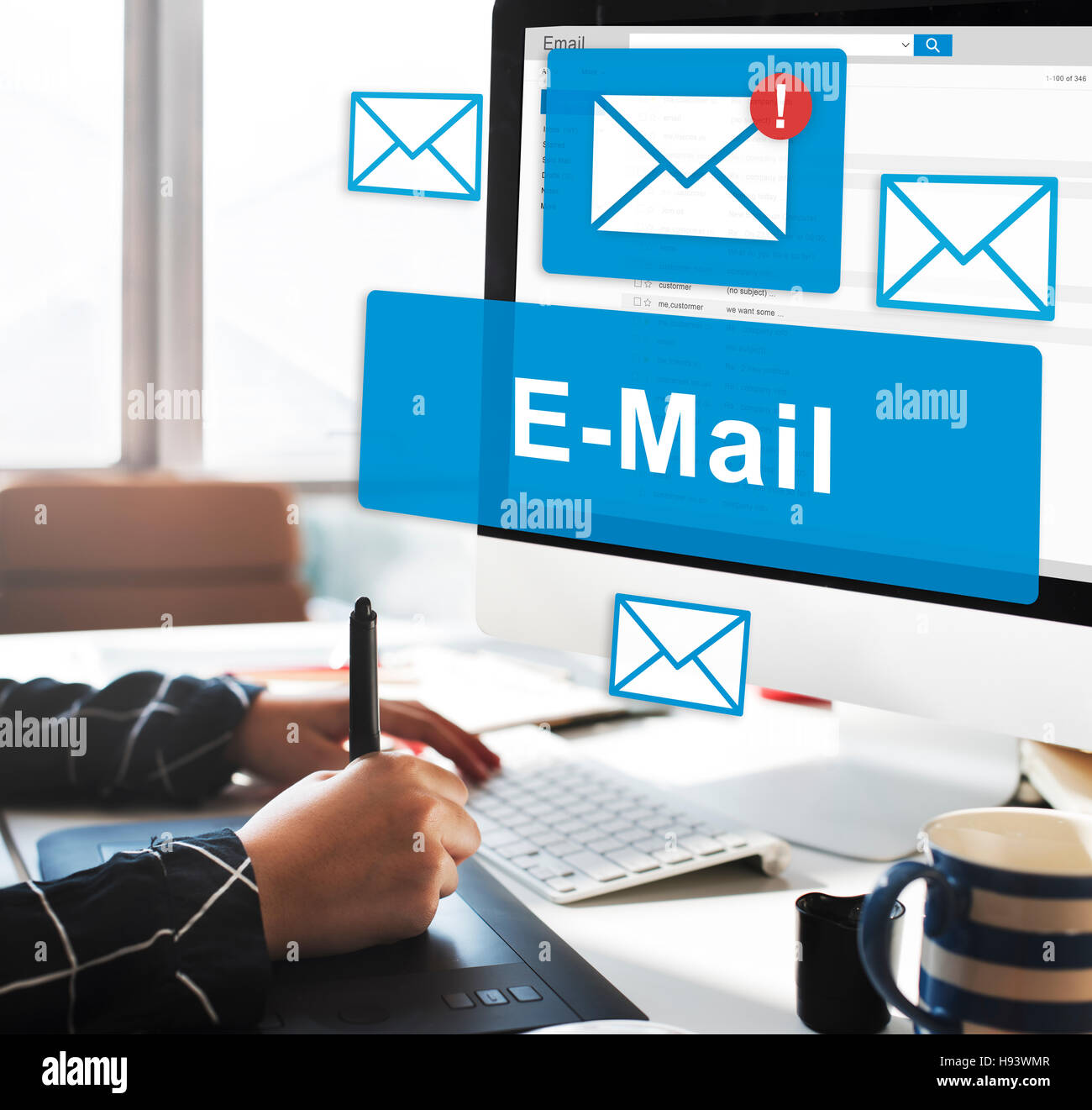 Email Inbox Electronic Communication Graphics Concept Stock Photo - Alamy