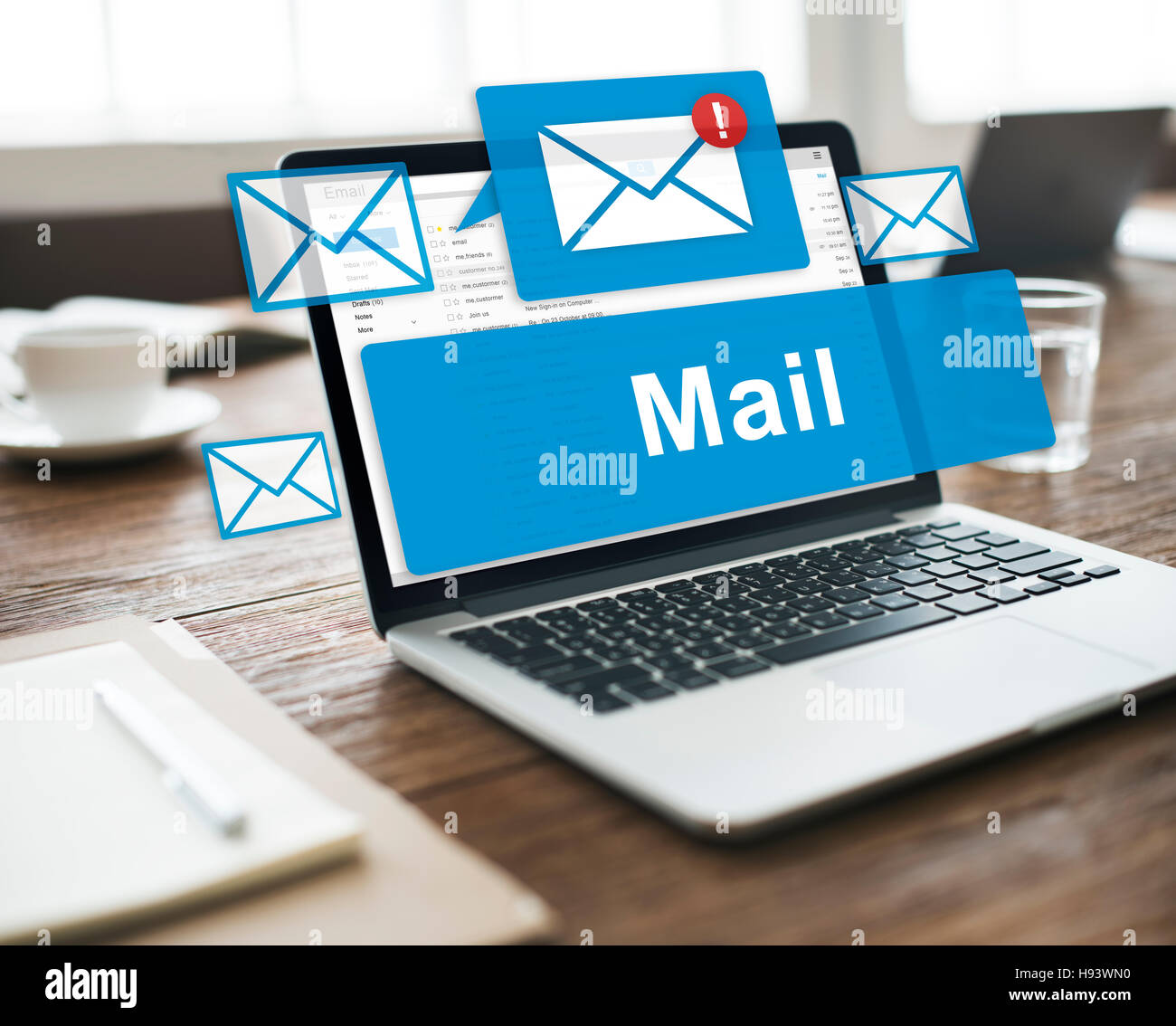 Mail Communication Connection Global Letters Concept Stock Photo - Alamy