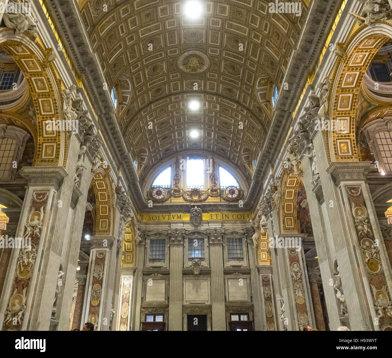 Beautiful roof of St Peters Basilica at Vatican City in Rome Stock ...