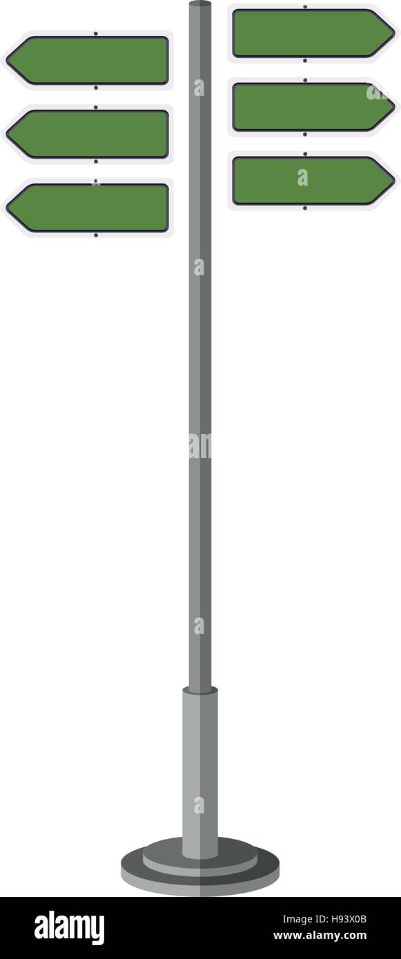 Green road sign icon. Street information warning and guide theme ...