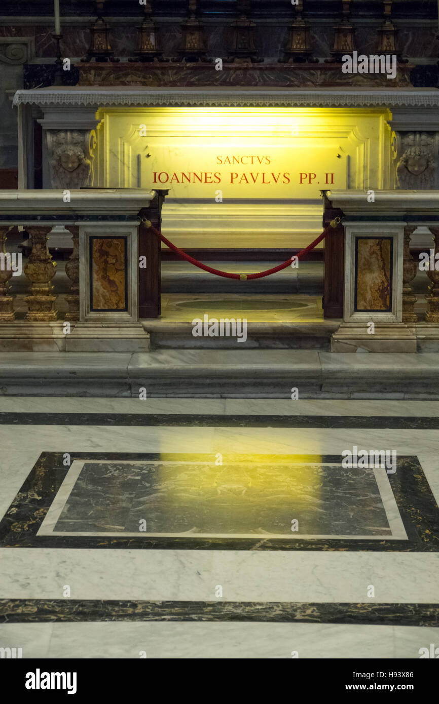 Important pilgrims destination - the tomb of Pope John Paul II in St ...