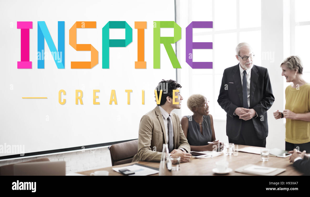 Inspire Hopeful Believe Aspiration Vision Innovate Concept Stock Photo ...