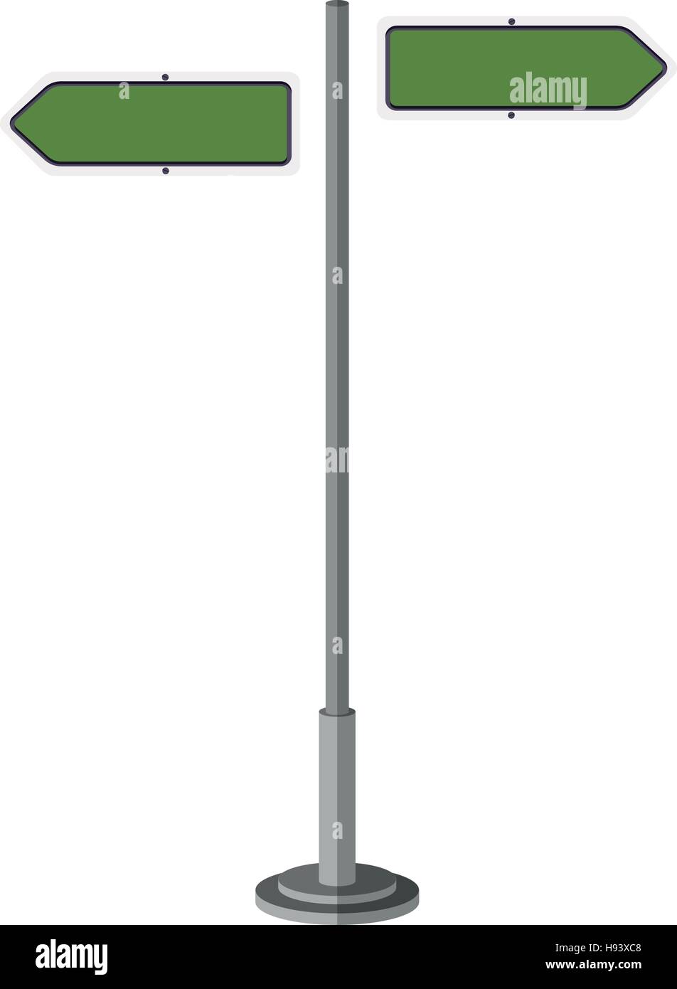 Green road sign icon. Street information warning and guide theme ...